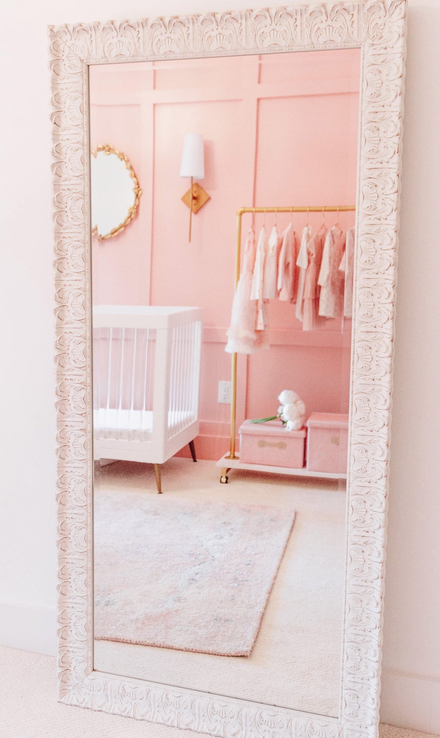 Modern Glam Pink Board & Batten Nursery Reveal - The Double Take Girls