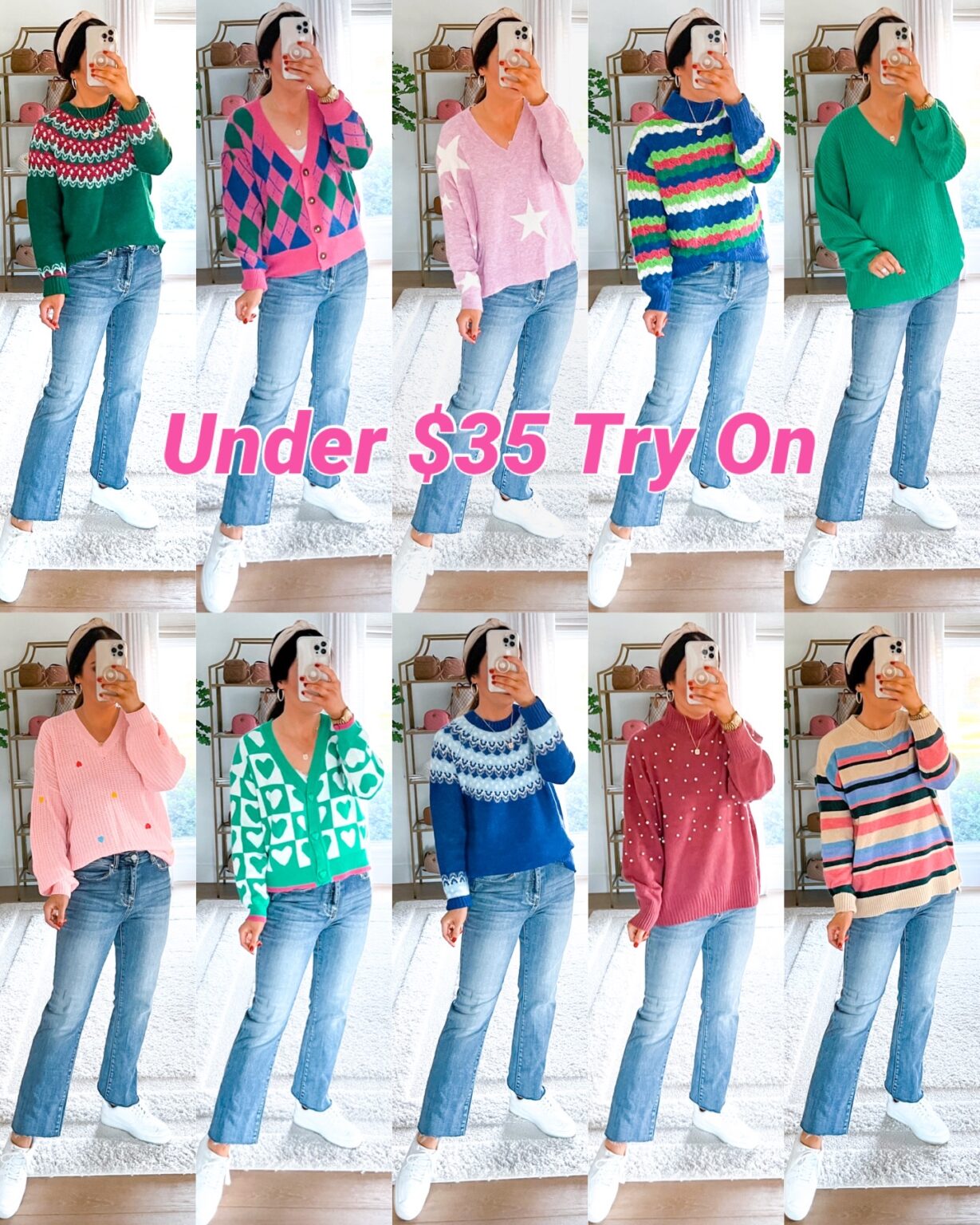 Cute & Cozy Sweaters Under $35 Try On - The Double Take Girls